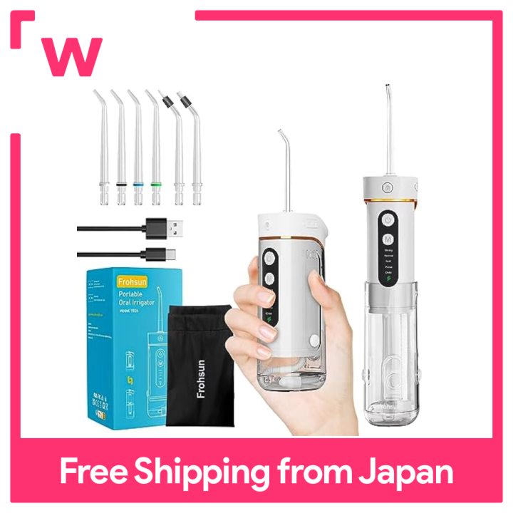 Portable oral rinser, portable oral rinsing device, 6 spare nozzles, 5 ...