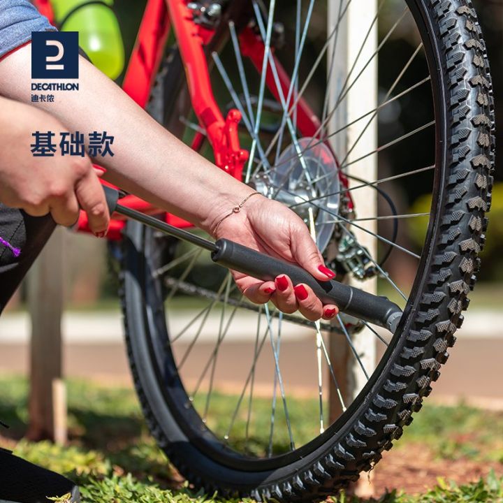 Decathlon portable hand-held bicycle pump basketball football riding ...