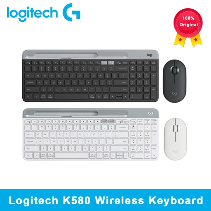 Logitech K580 Wireless Keyboard Original Multi-Device 2.4G Bluetooth ...