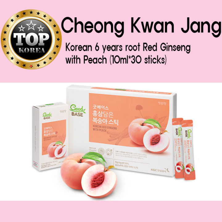 ★Cheong Kwan Jang★ Korean 6 years root Red Ginseng with Peach (10ml*30 ...