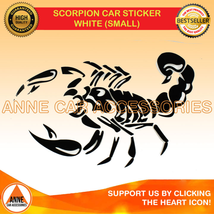 Scorpion Car Sticker Decoration White and Black / Small and Large ...
