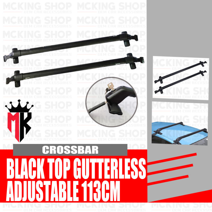 Universal Gutterless Adjustable Crossbar 113cm (Black) | Lazada PH
