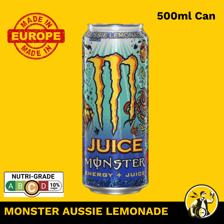 Monster Energy AUSSIE LEMONADE 12 & 24 x 500ml (EUROPE VERSION, FULL ...