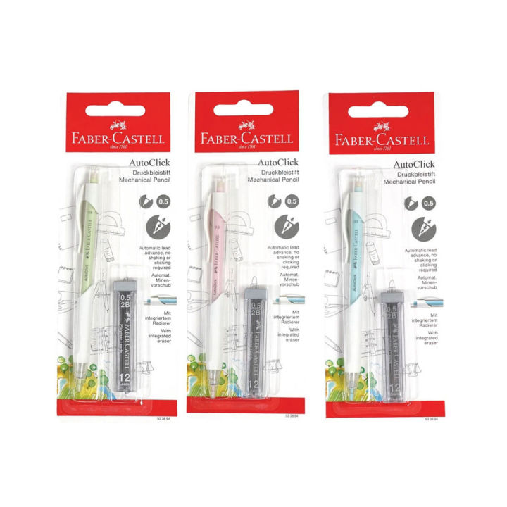 Faber-Castell AutoClick 0.5 Mechanical Pencil Blister Card | Lazada PH
