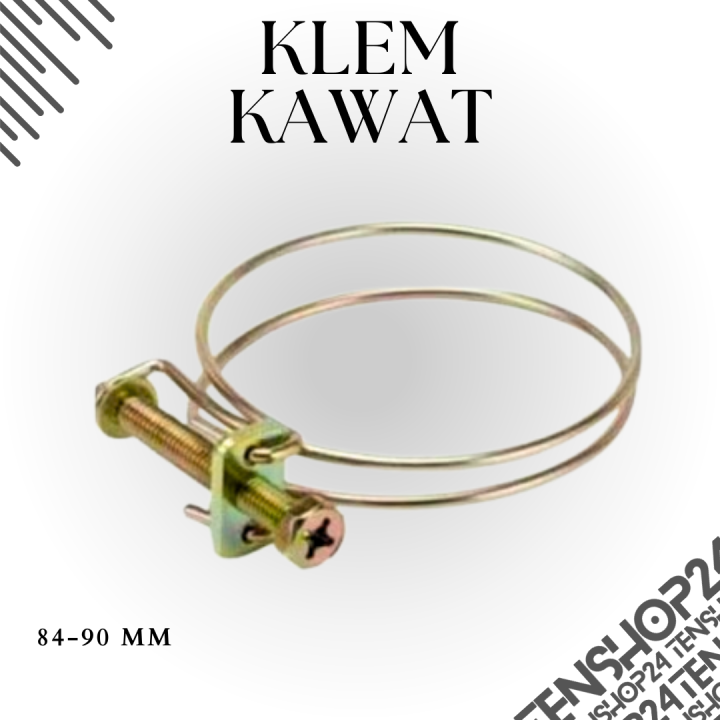 Klem Selang kawat 84 - 90 mm, Utk Selang Air, Kawat, Dan Selang Spiral ...
