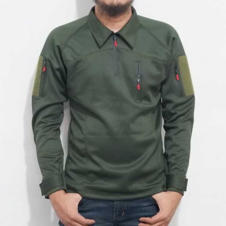 Kaos bdu scuba tactical polos lengan panjang | Lazada Indonesia
