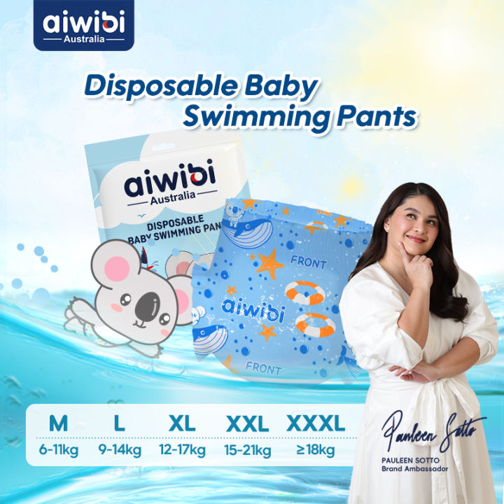 Aiwibi Swimming Disposable Waterproof Baby Swim Pants for Baby Pull-Up ...