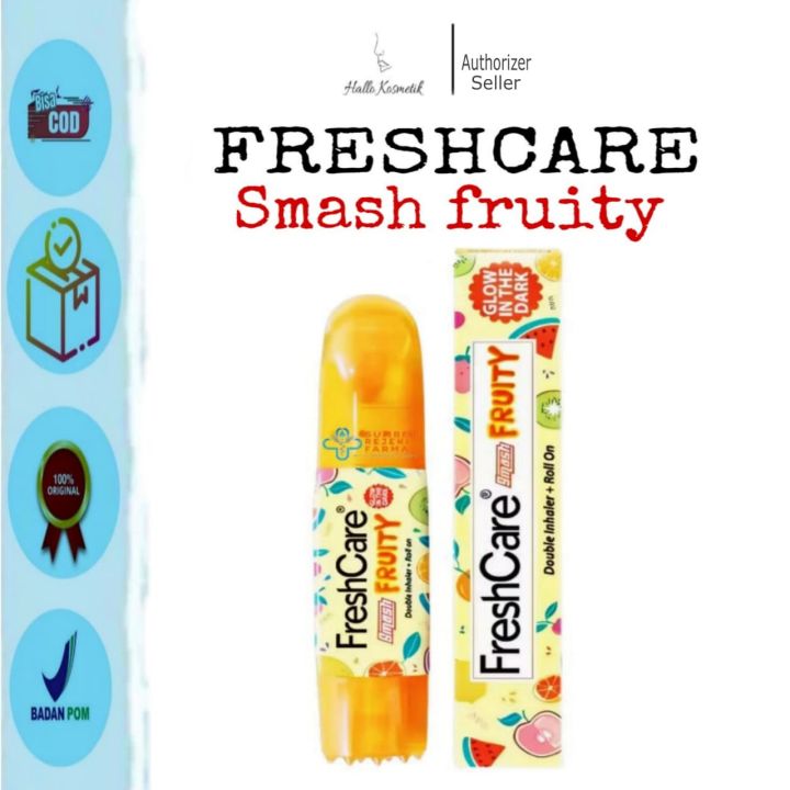 FreshCare Smash Fruity (8 ML) - Double Inhaler + Kerokan + Roll On ...