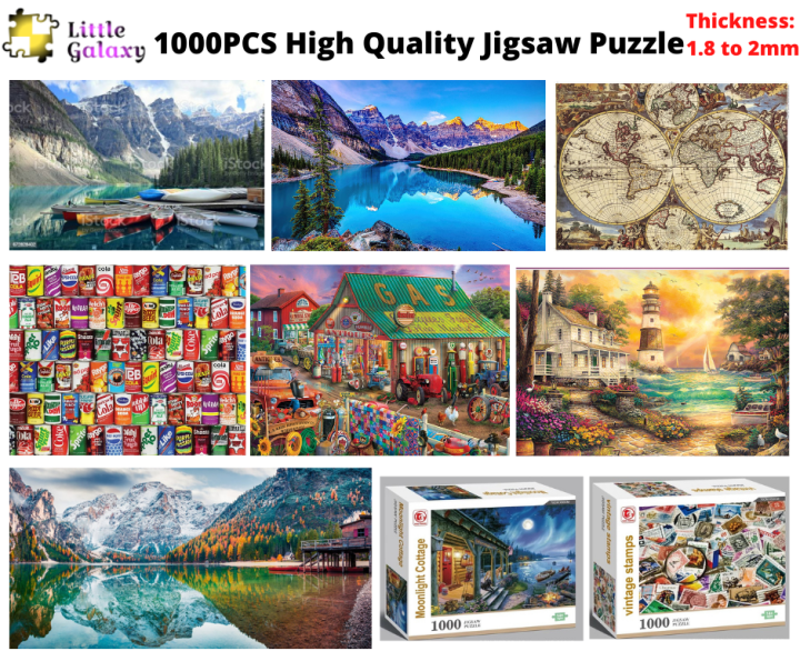 [Ready Stock现货] 1000PCS High Quality Jigsaw Puzzle, 70x50cm 1.8 to 2mm ...