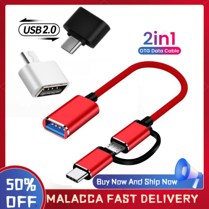 【Ready Stock】USB Micro USB/ Type-C to OTG adapter Converter USB 3.0 ...