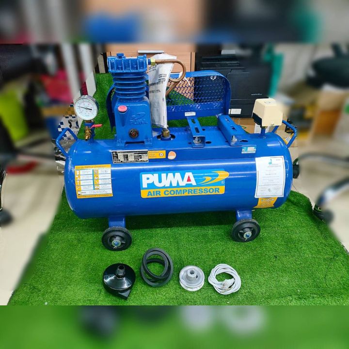 PUMA ปั๊มลม สายพราน รุ่น PP1-PPM 220V. 36ลิตร (รวมมอเตอร์ 1/4HP ) แรงดันลมได้ 7-10 บาร์ 100-142 ...