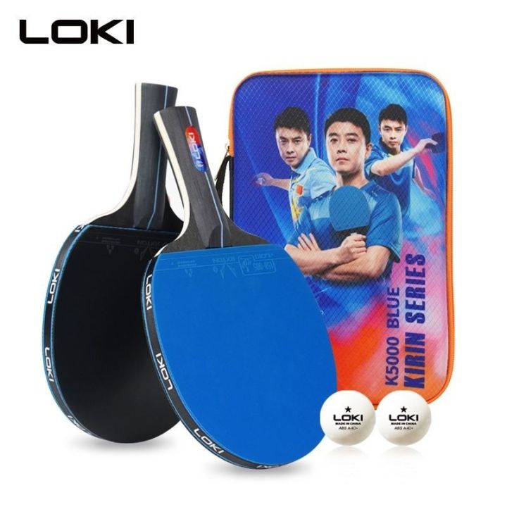 Original Loki K5000 Ping Pong Bats ITTF Approved Table Tennis Rackets Set with Blue Spnge RXTON1 ...