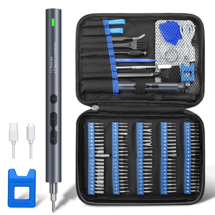 120 In 1 Precision Electric Screwdriver Set Mini Rechargeable Kit ...