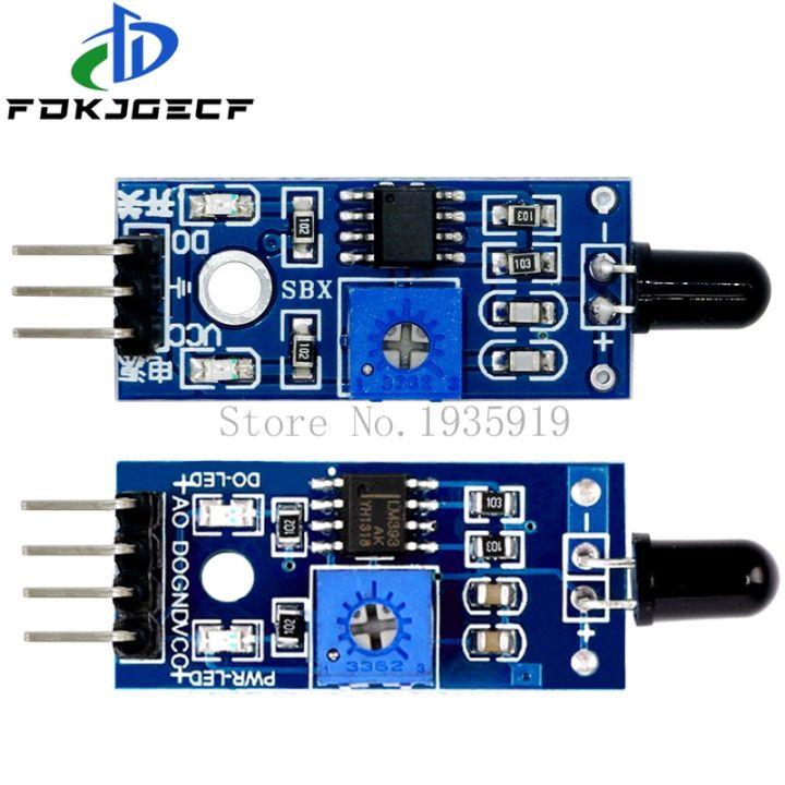 LM393 3 Pin / 4 Pin IR Flame Detection Sensor Module Fire Detector Infrared Receiver Module for ...