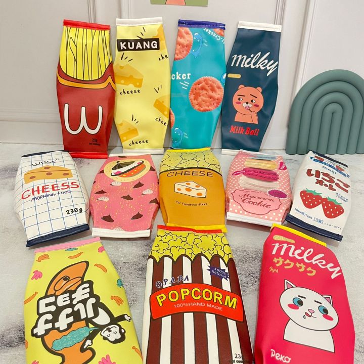 Tempat Pensil Lucu Gambar Makanan / Kotak Pensil Unik motif Snack CUTE ...
