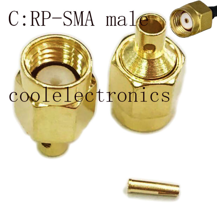 5pcs RP-SMA Male Solder semi-rigid RG405 0.086" RF Coaxial Cable Connector Adapter | Lazada.co.th