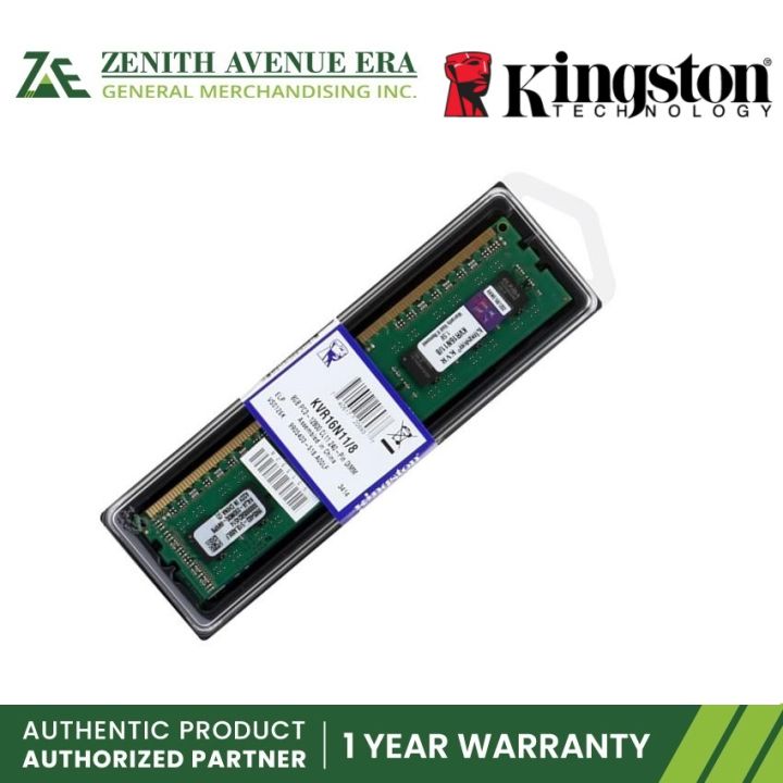 Kingston KVR16N11/8WP 8GB 1600MHz DDR3 NON-ECC CL11 DIMM | RAM | Memory Card | Lazada PH