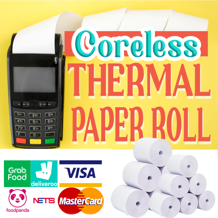 Grab Foodpanda Receipt Roll Credit Card Machine Thermal Paper Cash Till ...