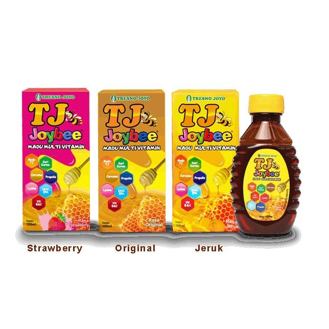 Madu TJ Joybe Multivitamin Rasa Original/Jeruk/Strawberry 100ml - Madu ...
