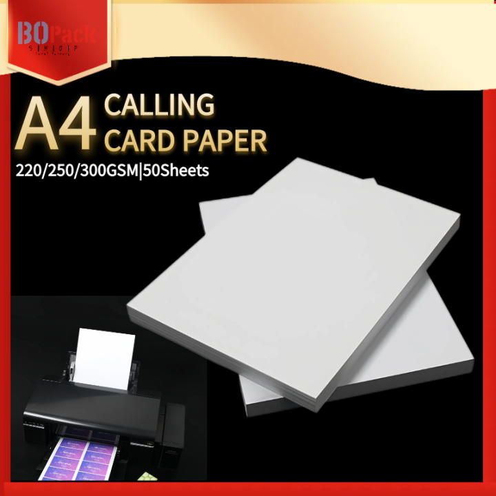 A4 Calling card paper 50 Sheets Double-Sided Matte Business Card Paper ...