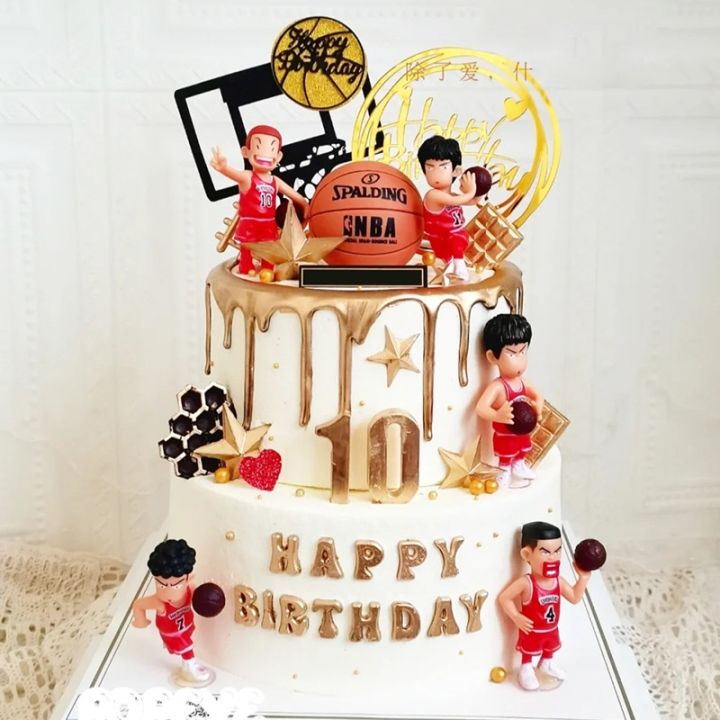 Basketball Theme Slam Dunk Basketball and Shoes Cake Topper ...