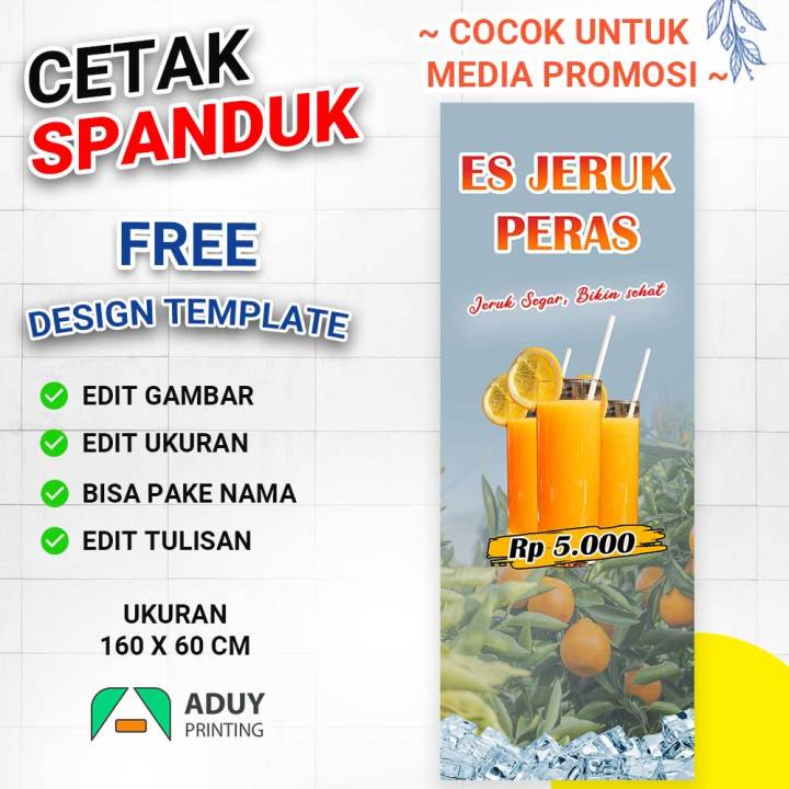 Cetak Spanduk Banner Es Jeruk Peras Kekinian Minuman Es Jeruk Peras ...