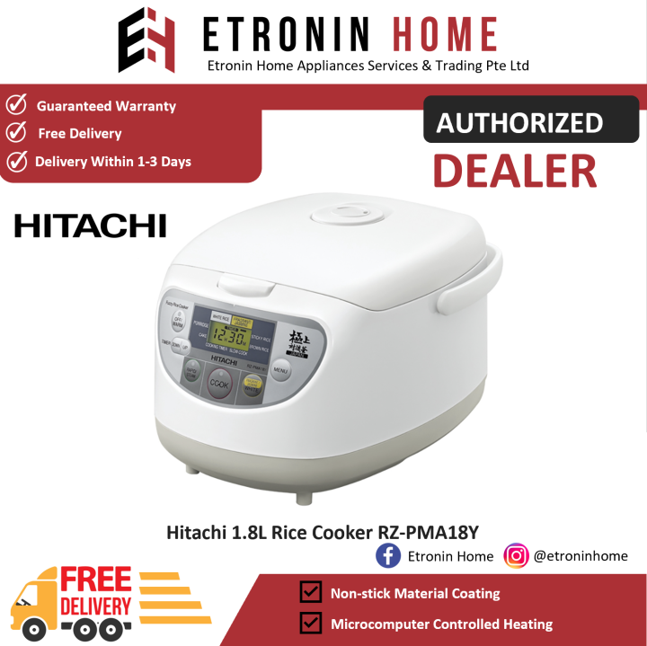 Hitachi 1.0L Rice Cooker RZ-PM10Y | Lazada Singapore