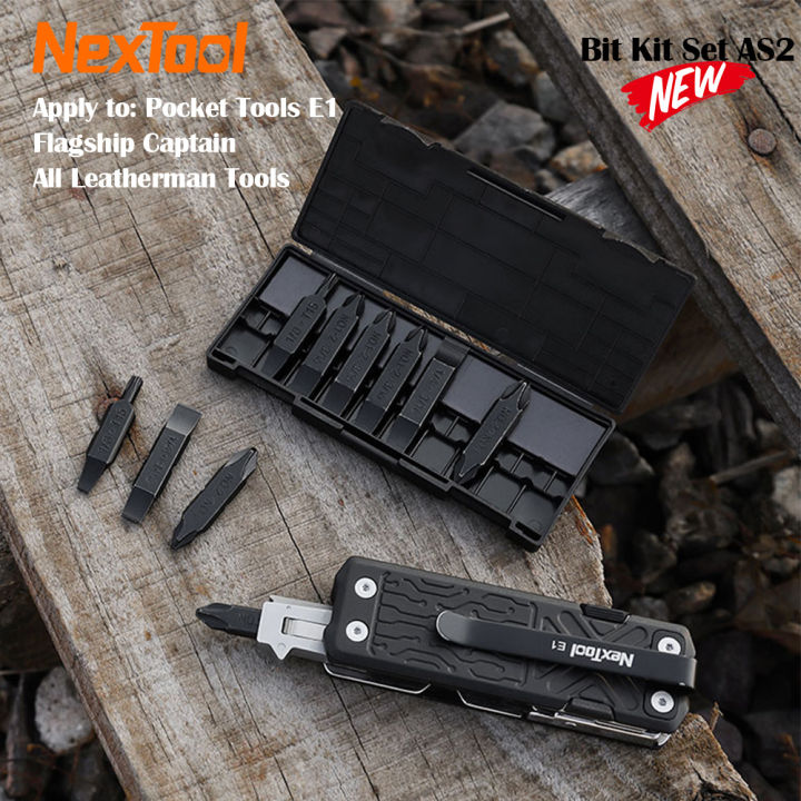 NexTool Bit Kit Set AS2 Screwdriver Bit Set for NexTool Pocket Tools E1 ...