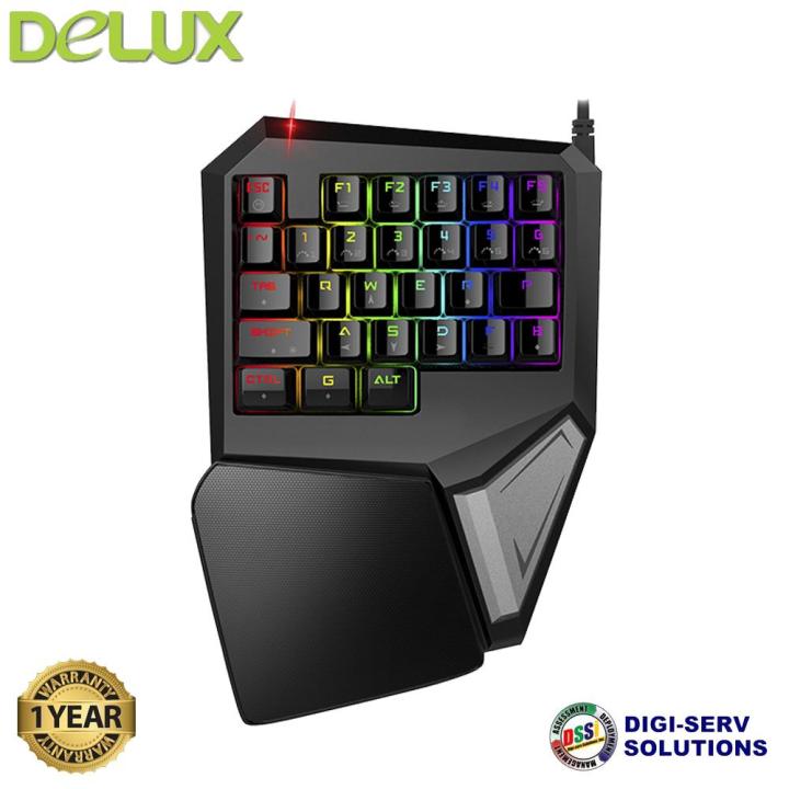 SALE!!! Delux T9 Plus RGB Single-handed Gaming Keypad | Lazada PH