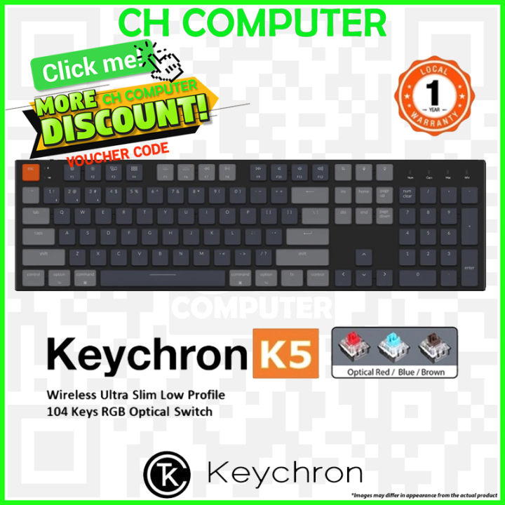 Keychron K5 Full 104 keys RGB Wireless Ultra Slim Low Profile ...