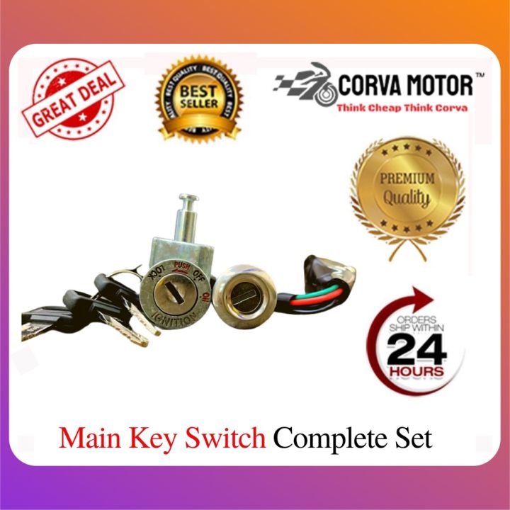 CORVA MOTOR Honda EX5 MAIN SWITCH SET KUNCI FULL SET Honda EX5 | Lazada
