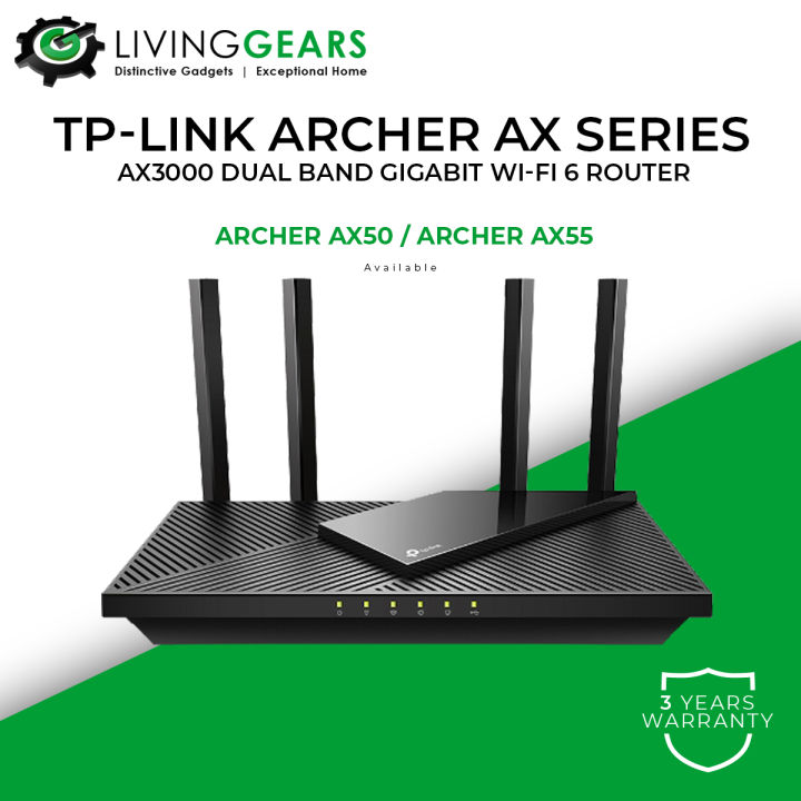 Tp-link AX3000 Archer AX50 / Archer AX55 Dual Band Gigabit Wi-Fi 6 ...
