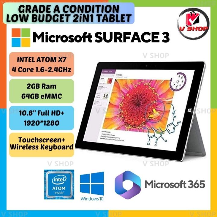 Microsoft Tablet Surface 3 2in1 10.8 " Intel Atom x7 Quad-core 2GB 64GB ...
