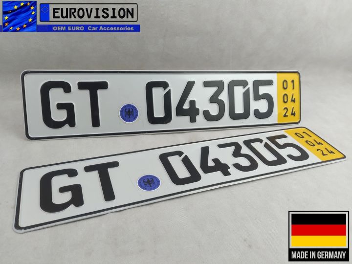 Europlates - VARIOUS Yellow Fraction Euro Plates from Germany - 2 Pcs ...