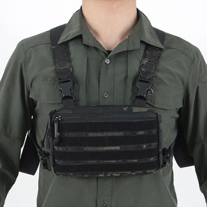1000D Outdoor Tactical Vest Military Bag CS Chest Rig Magazine Holster ...