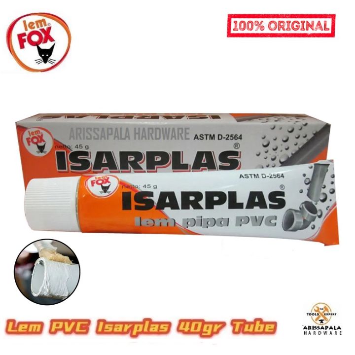 Lem Pipa Pvc Lem Paralon ISARPLAS Lem Pralon PVC ISARPLAS TUBE 45 Gr | Lazada Indonesia