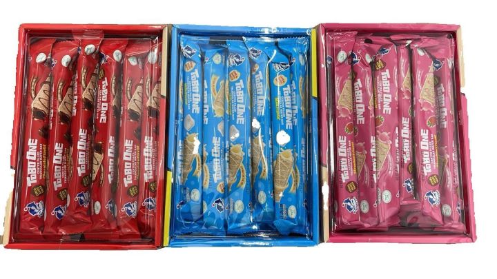 (BOX)30'S X 12G TWINFISH TOBO ONE CENTRE FILLED TRIANGULAR WAFER BAR ...