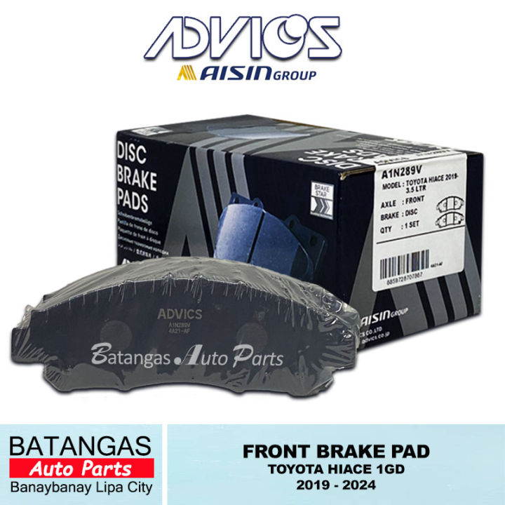 ADVICS FRONT BRAKE PAD TOYOTA HIACE 1GD 2019-2024 1SET AISIN MADE IN ...