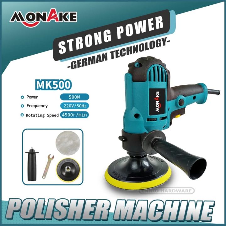 FREE ACS !! MONAKE 500W MESIN POLES MOBIL HELM MOTOR / POLISHER 5 INCH ...
