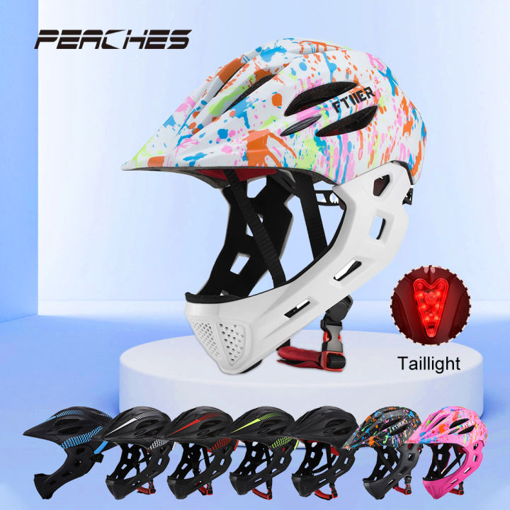 Aubtec 【Hot Sale】Detachable Kids Helmets Full Face Helmet with LED ...