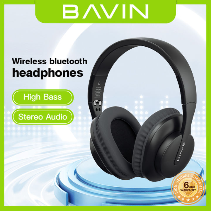 BAVIN BH31 Bluetooth Wireless Headphones Surround Hi-Fi Stereo Sound Powerful Bass Portable ...