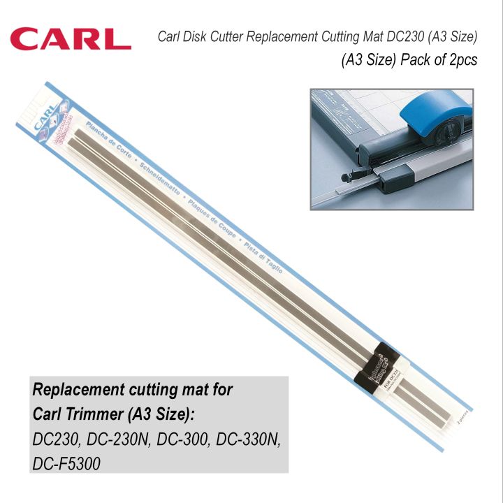 Carl Disk Cutter Replacement Cutting Mat 17" DC230 (A3 Size) Pack of 2pcs (Replacement cutting ...