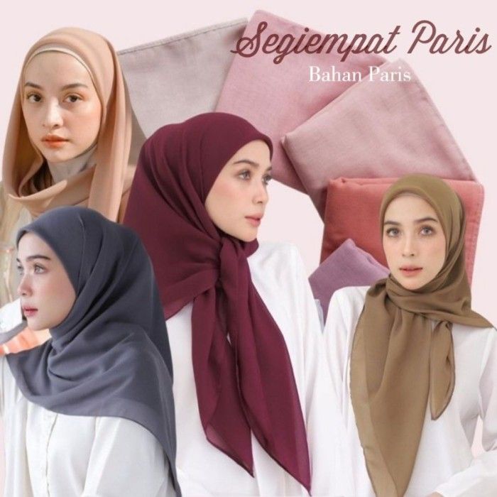Hijab Segiempat Paris Jadul Premium Polos | Lazada Indonesia