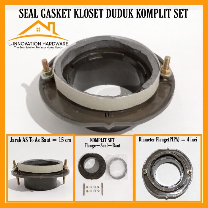 Seal Gasket Kloset Duduk Flange Dudukan Closet Universal Model Toto ...