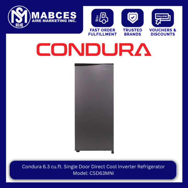 Condura 6.3 cu. ft. Single Door Direct Cool Inverter Refrigerator ...