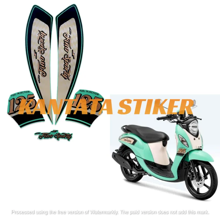 STIKER STRIPING LIS LES BODY MOTOR YAMAHA FINO SPORTY 125 Fi 2021 TOSCA ...