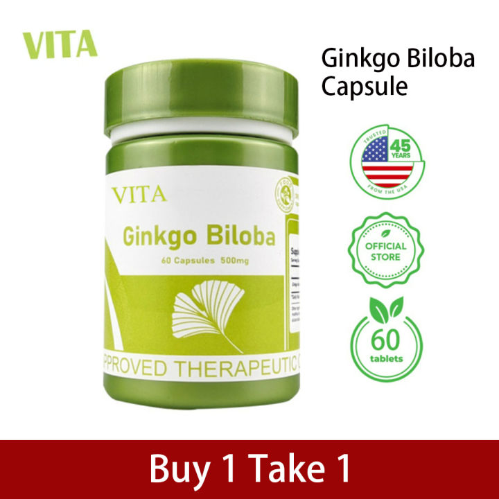 Ginkgo Biloba Capsule Supplement Reduce Anxiety Support 60Pcs | Lazada PH