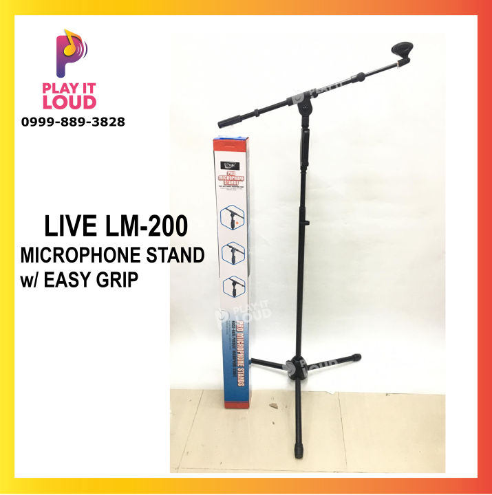 LIVE LM-200 MICROPHONE STAND HEAVY DUTY with METAL EASY GRIP (European ...