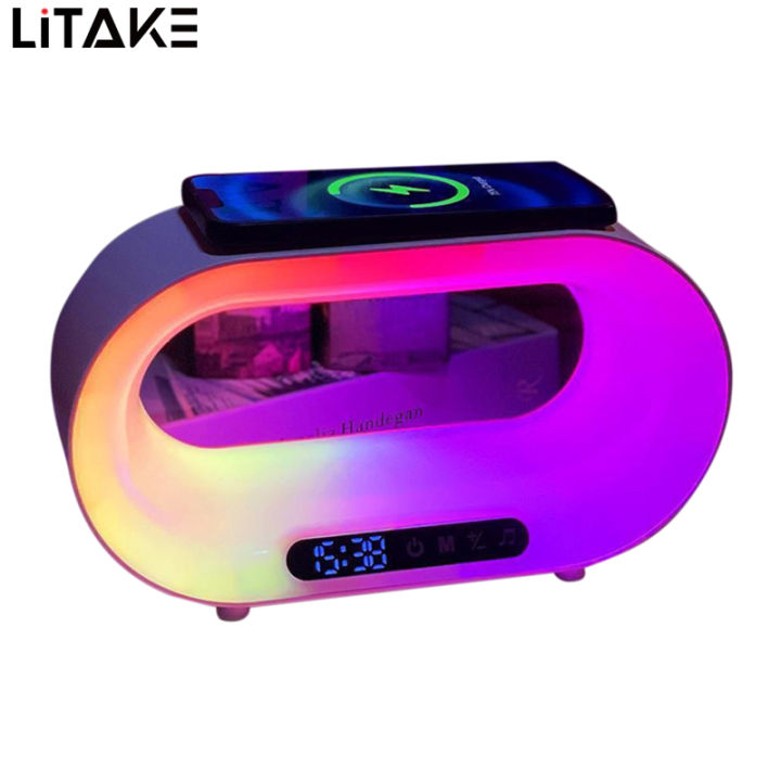 Led Wireless Charging Speaker Night Light With 15W Wireless Charger 16 ...