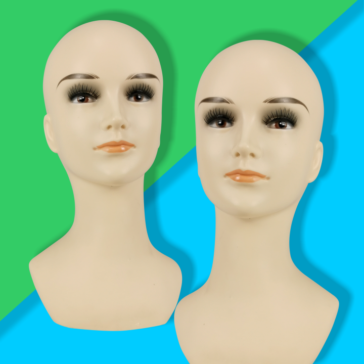 20 Inch Portable Head Model Dummy Wig Female Plastic Mannequin | Lazada